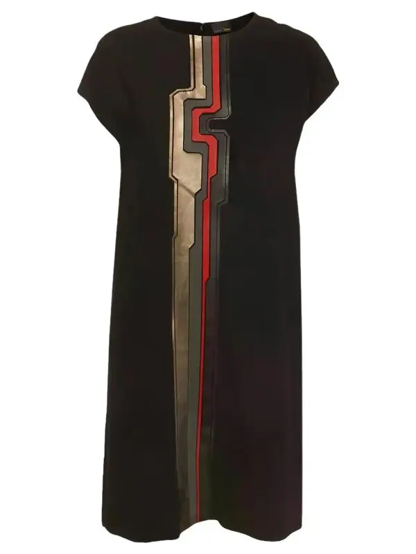 Fendi Cap Sleeve Midi Dress - Black