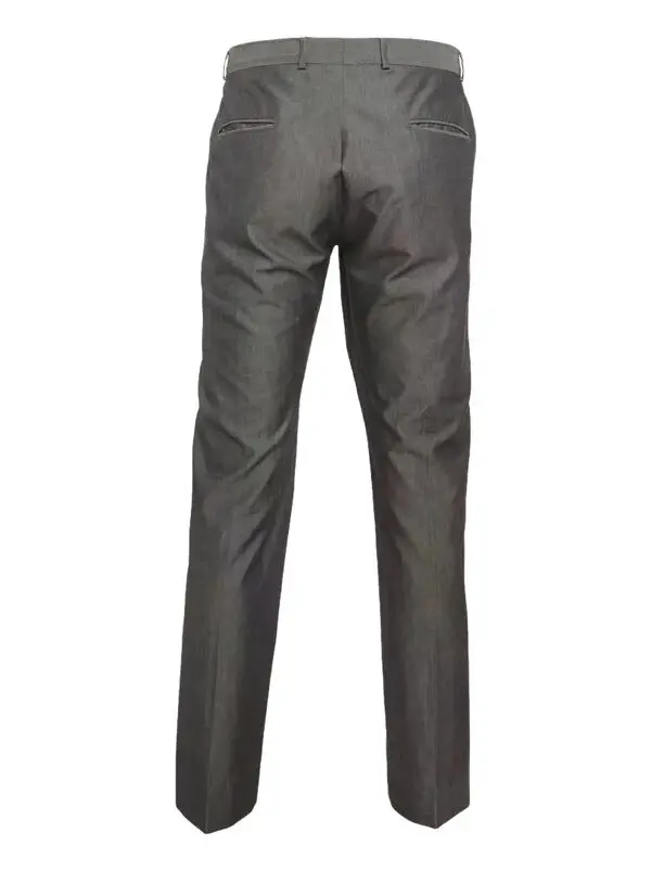 Emporio Armani Gabardine Tailored Trousers - Grey