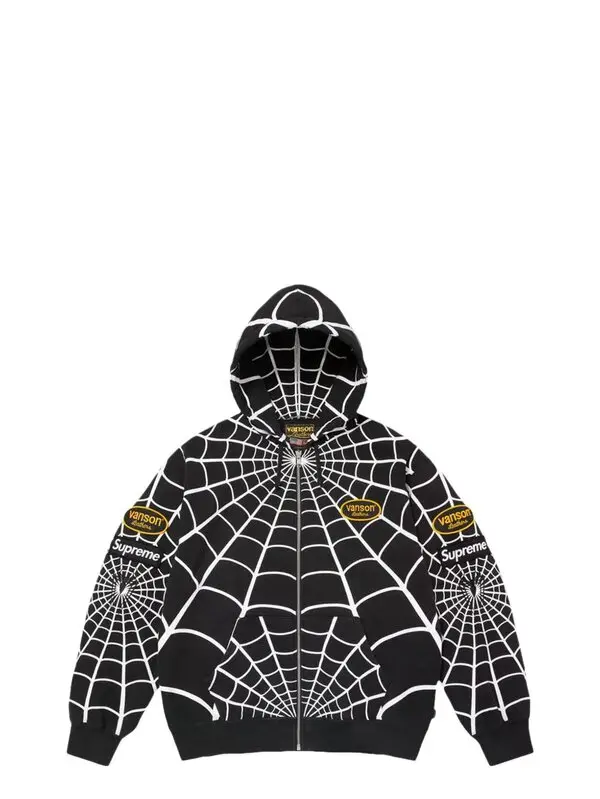 Supreme Vanson Leathers X Marvel Spider-man Hoodie - Black