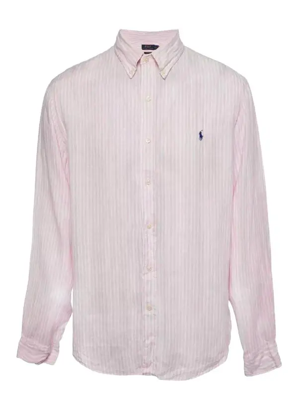 Polo Ralph Lauren Striped Linen Shirt - Pink