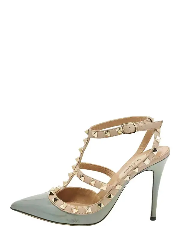 Valentino Garavani Rockstud Pointed-toe Heeled Pumps - Blue