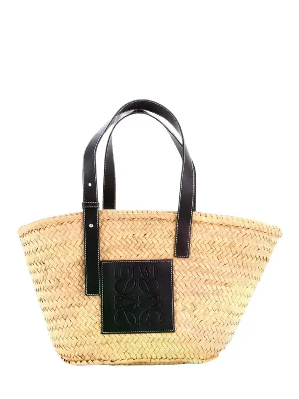 Loewe Medium Basket Raffia Tote Bag - Neutrals
