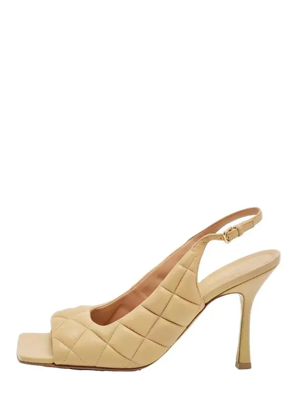 Bottega Veneta Quilted Slingback Sandals - Neutrals