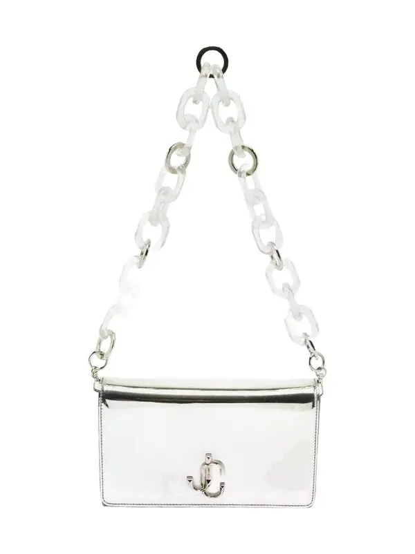 JIMMY CHOO Varenne Acrylic Chain Shoulder Bag - Silver
