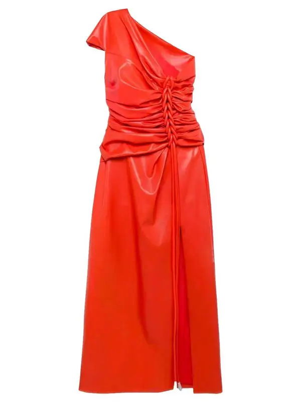 Simkhai One-shoulder Gathered Dress - Red