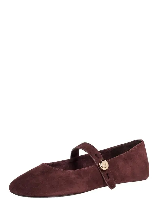 Tory Burch Romy Mary Jane Flats - Warm Brown