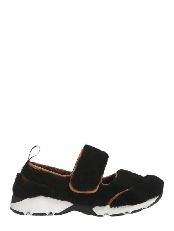 Marni Shearling Mary Jane Running Sneakers - Black