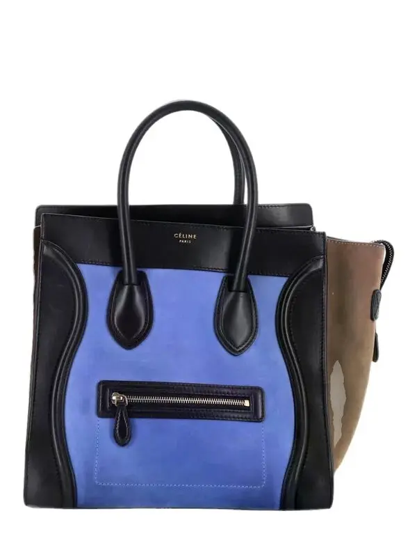 Celine Tricolor Leather Mini Tote Bag - Black