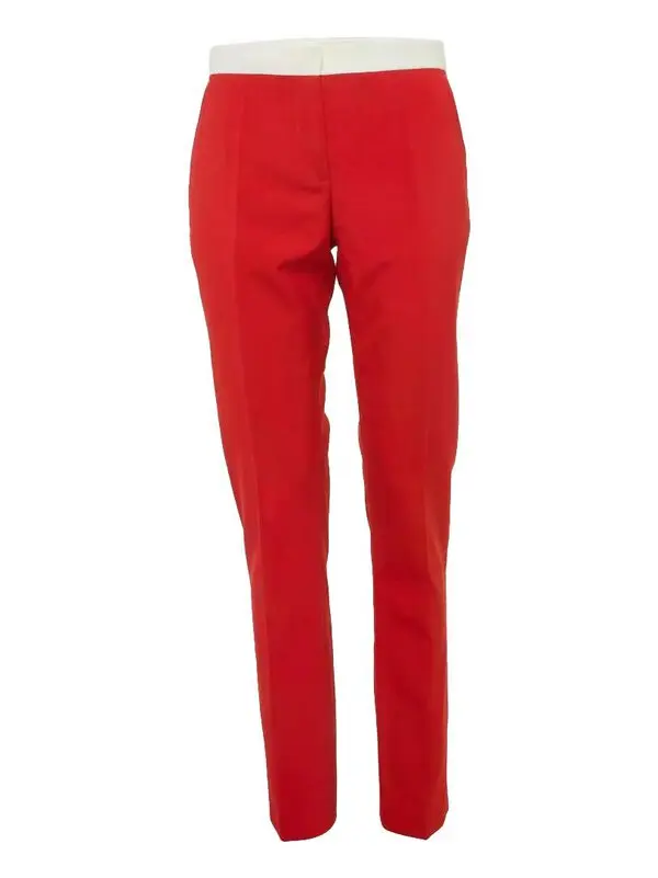 Burberry Contrast Waistband Trousers - Red