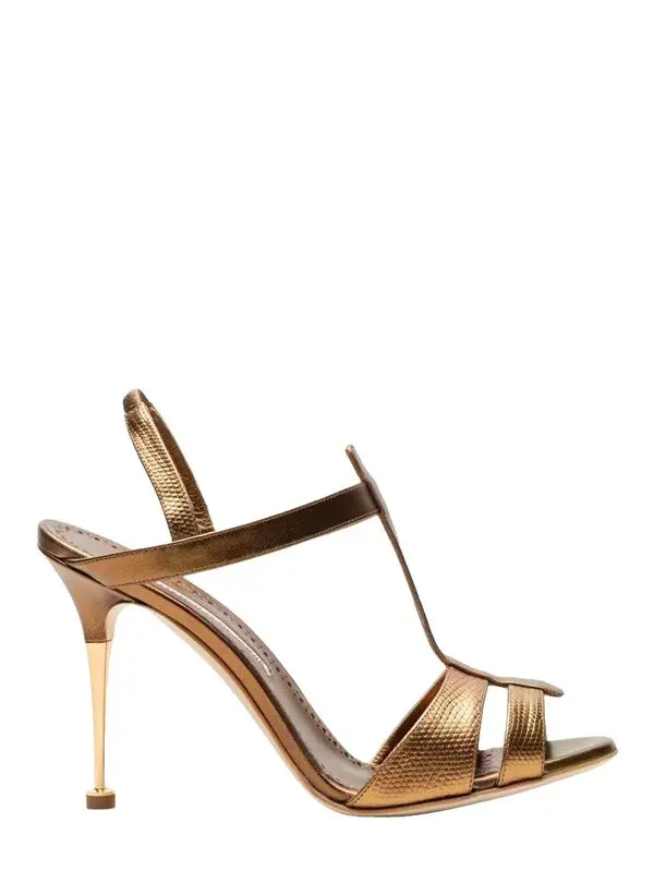 Manolo Blahnik Retaux T-bar Sandals - Brown
