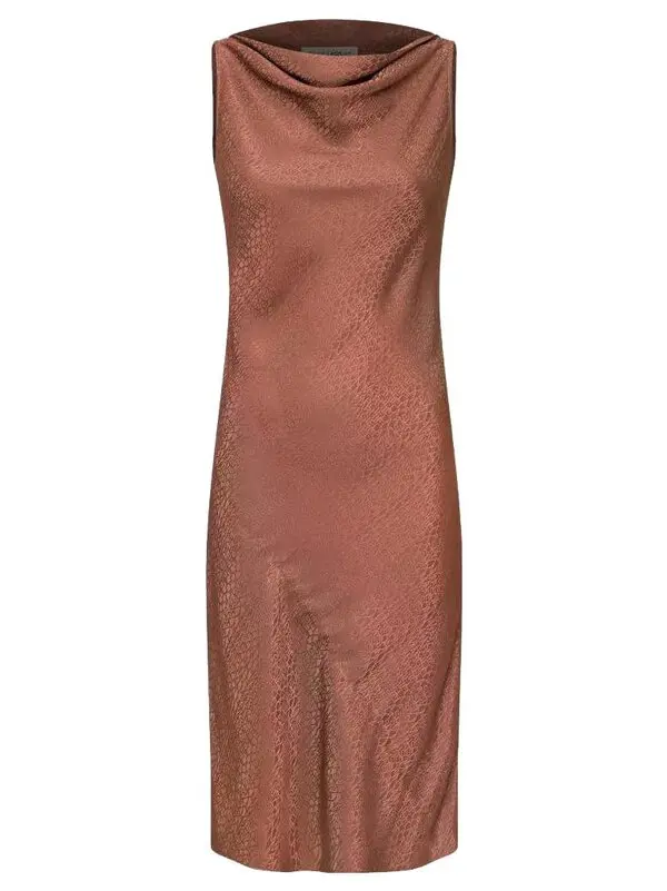 MAISON MARGIELA Jacquard Lettering Midi Dress - Brown