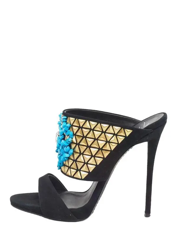 GIUSEPPE ZANOTTI Coline Crystal Embellished Sandals - Black