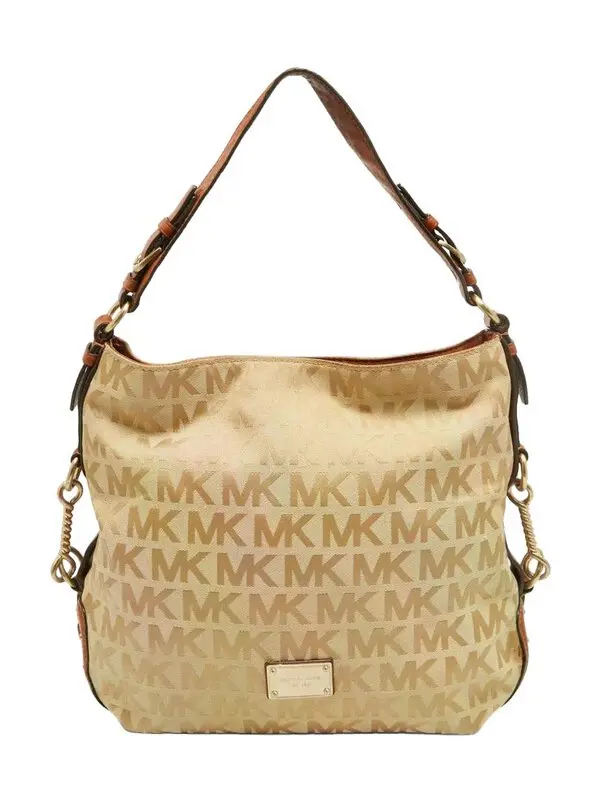 Michael Kors Monogram Pattern Shoulder Bag - Neutrals