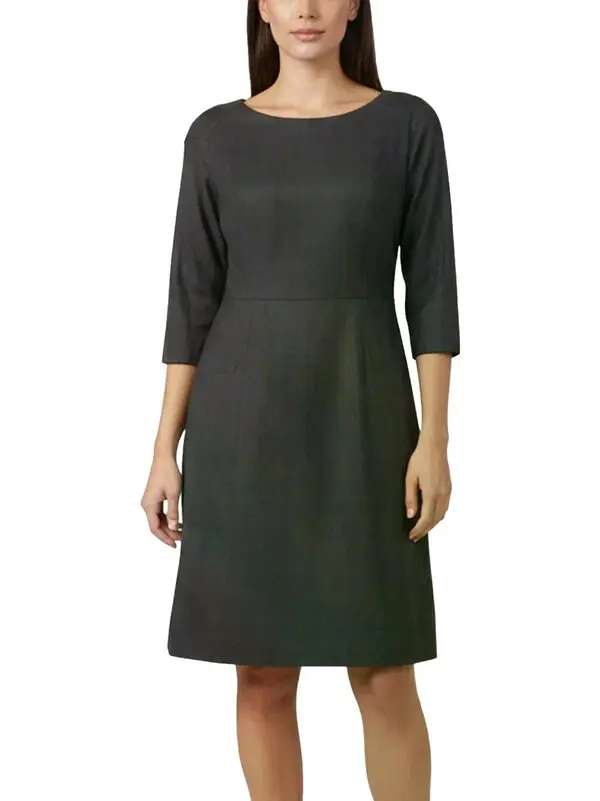 Kenzo Plaid Sheath Midi Dress - Grey