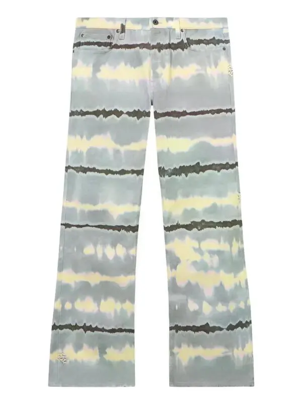 Off-White Tie-dye Effect Relaxed Fit Jeans - Blue
