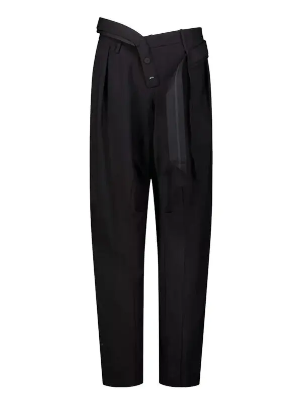 Ottolinger Asymmetric Waist Zip-up Trousers - Black