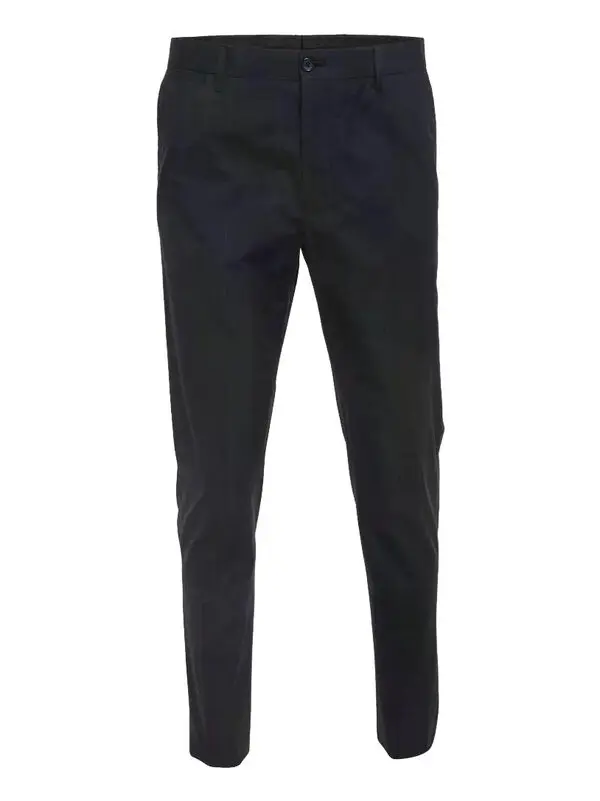 Dolce & Gabbana Plaid Pattern Slim Fit Trousers - Blue