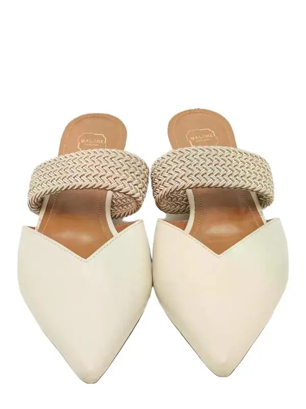 MALONE SOULIERS Maisie Rope Detailing Flat Mules - Neutrals