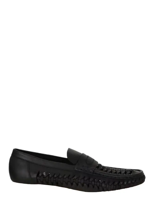 Todd Snyder X Clarks Woven Leather Loafers - Black