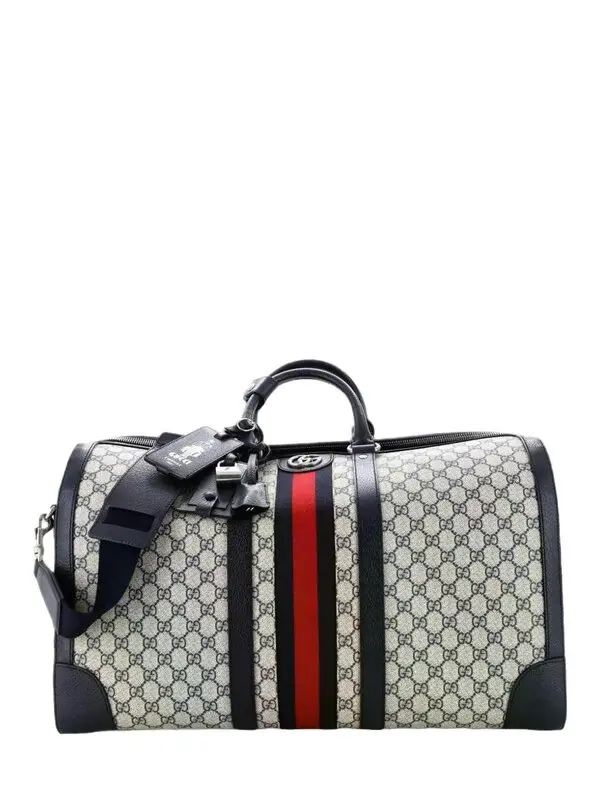 Gucci Savoy Web Convertible Duffle Bag - Blue