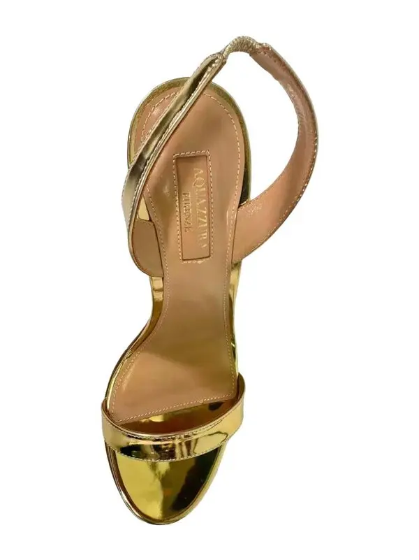 AQUAZZURA So Nude 105 Sandals - Gold