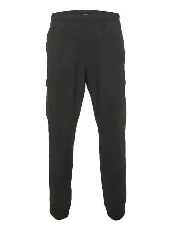 Theory Diamond-weave Texture Trousers - Black