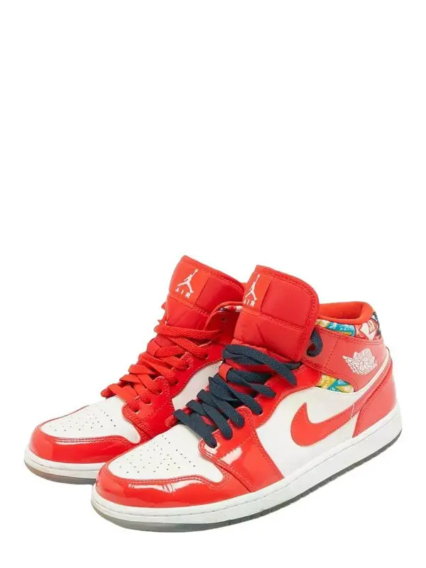 JORDAN Air 1 Barcelona Sweater Sneakers - Red