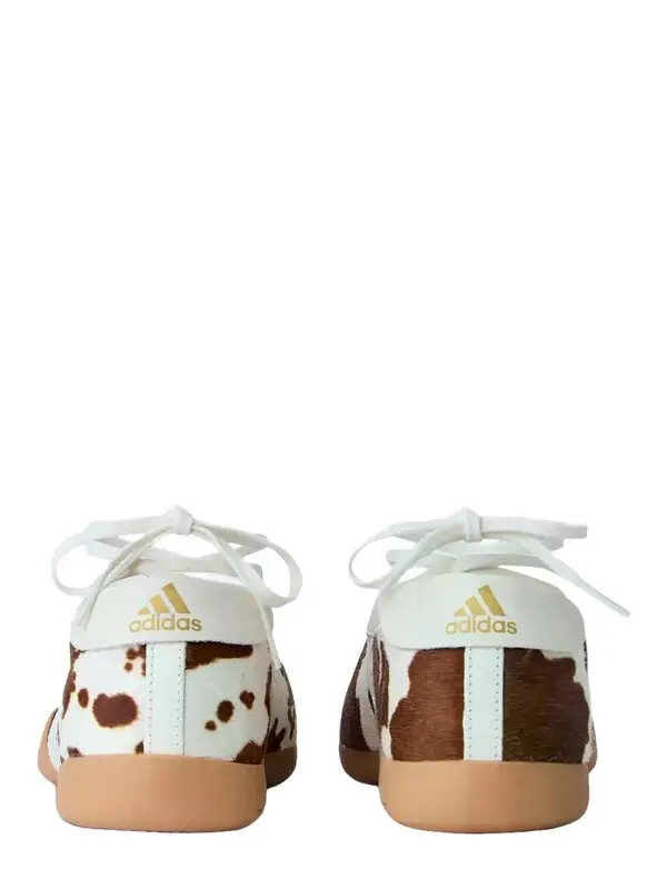 Adidas Ballet Flats With Cow Print And Ribbon Tie - Neutrals