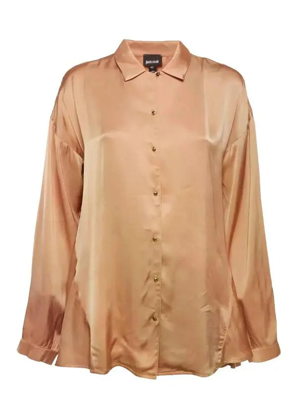 Just Cavalli Beige Button-front Shirt - Neutrals