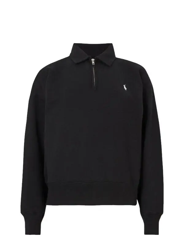 Polo Ralph Lauren Zip-up Long-sleeve Sweatshirt - Black