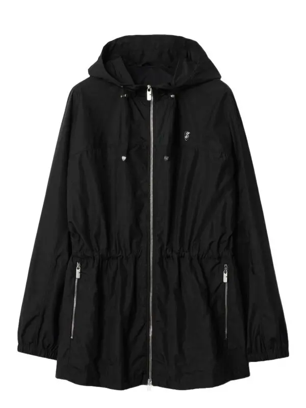 Burberry Short Nylon Cotton Parka - Black