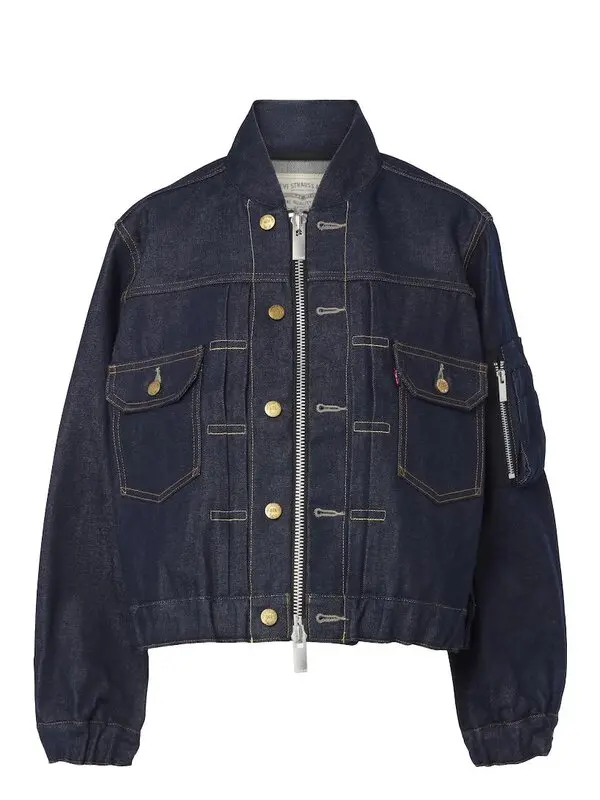 Sacai Denim Bomber Jacket - Blue