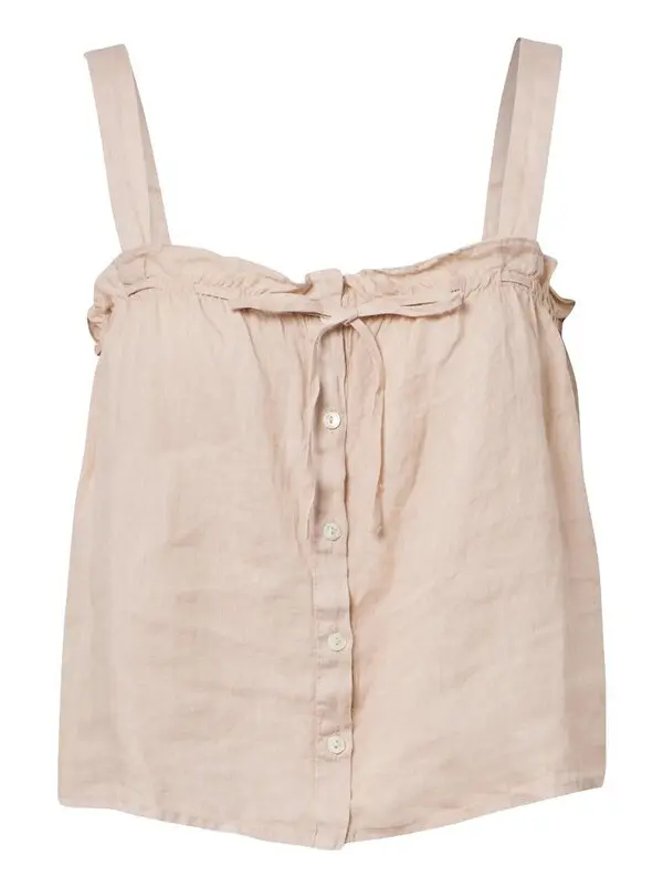 Velvet By Graham & Spencer Izzie Linen Top - Pink