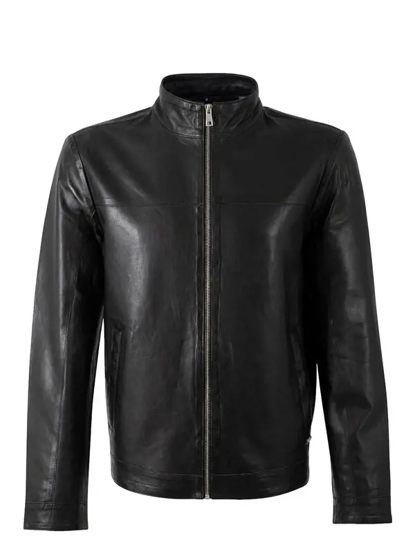 Mauritius Orlando Lightweight Leather Shirt Jacket - Black