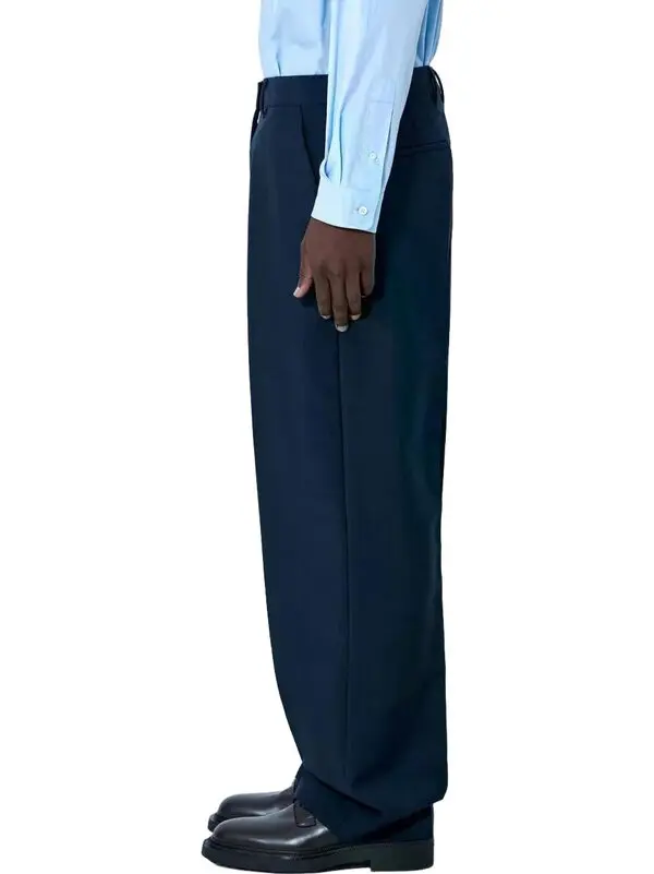 Miu Miu Tailored Trousers With Pressed Creases - Blue