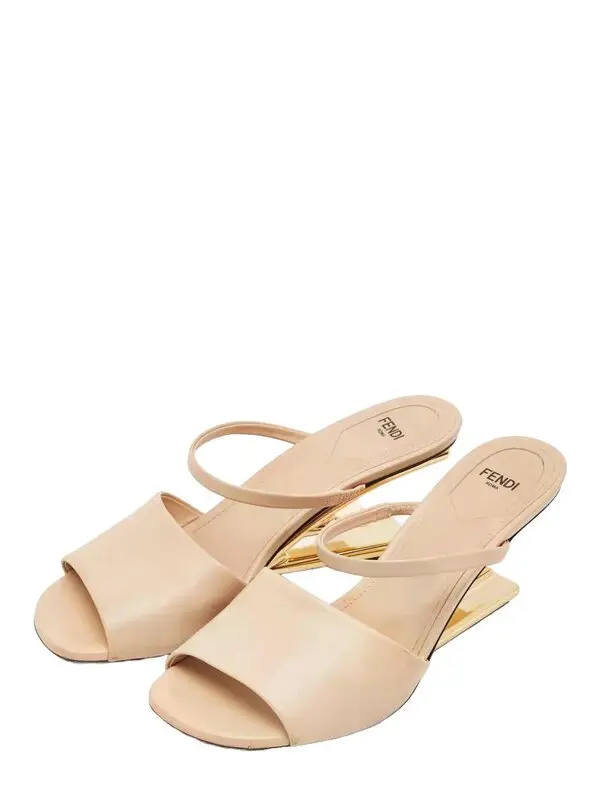 Fendi First Wedge Sandals - Neutrals