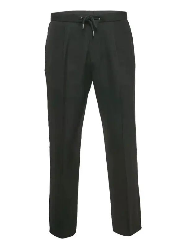 BOSS Tailored Trousers With Drawstring Waist - Black