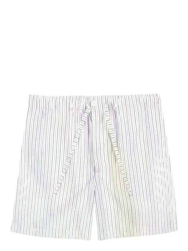 MOSSO SUN WEAR Fine Stripe Drawstring Shorts - White
