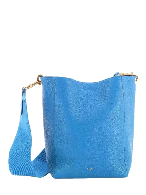 Celine Sangle Seau Bag In Calfskin - Blue