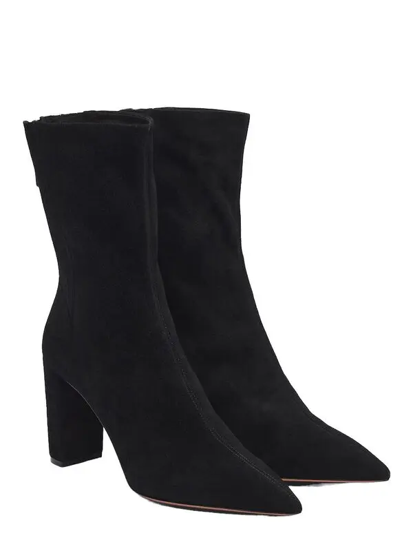AQUAZZURA Saint Honoré Suede Ankle Boots - Black