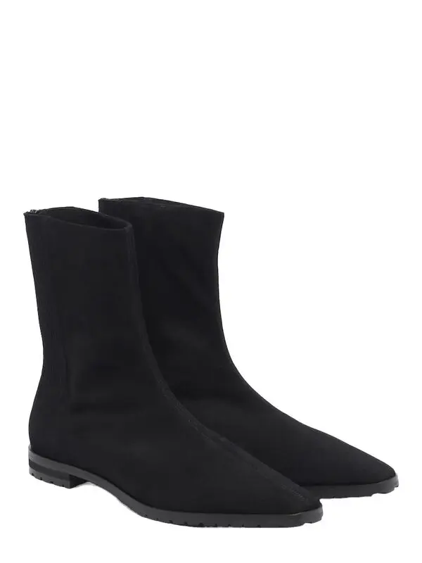 AQUAZZURA Saint Honoré Suede Ankle Boots - Black