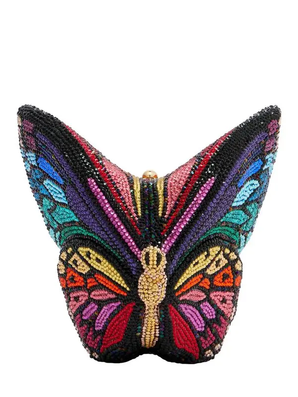 Judith Leiber Crystal Embellished Butterfly Clutch - Multicoloured