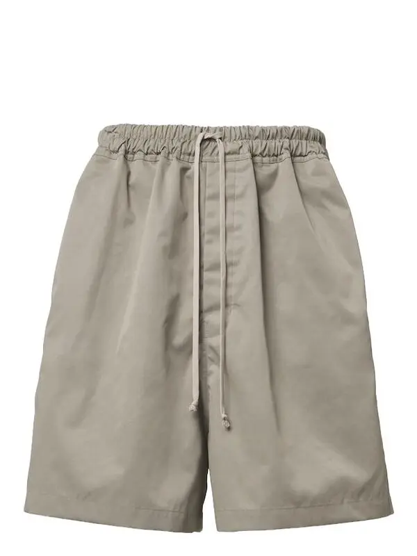 Rick Owens Faun Faille Bermuda Shorts In /grizzly - Grey
