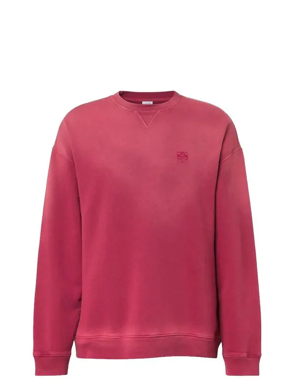 Loewe Anagram Cotton Jersey Sweatshirt - Red