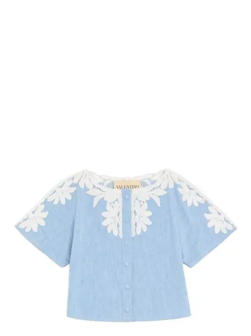 Valentino Garavani Embroidered Shirt - Denim
