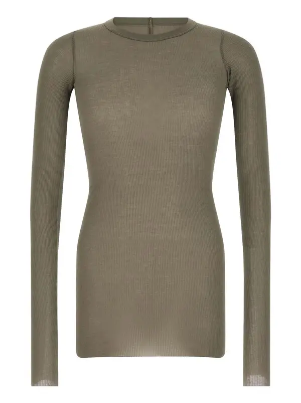 Rick Owens Crew Neck Long-sleeved T-shirt - Gray