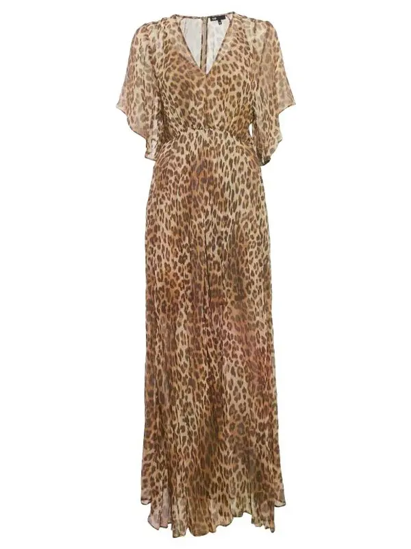 Maje Leopard-print Maxi Dress - Brown
