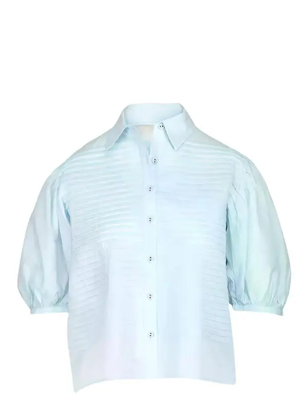 Ulla Johnson Cordelia Pintuck Puff-sleeve Blouse - Blue