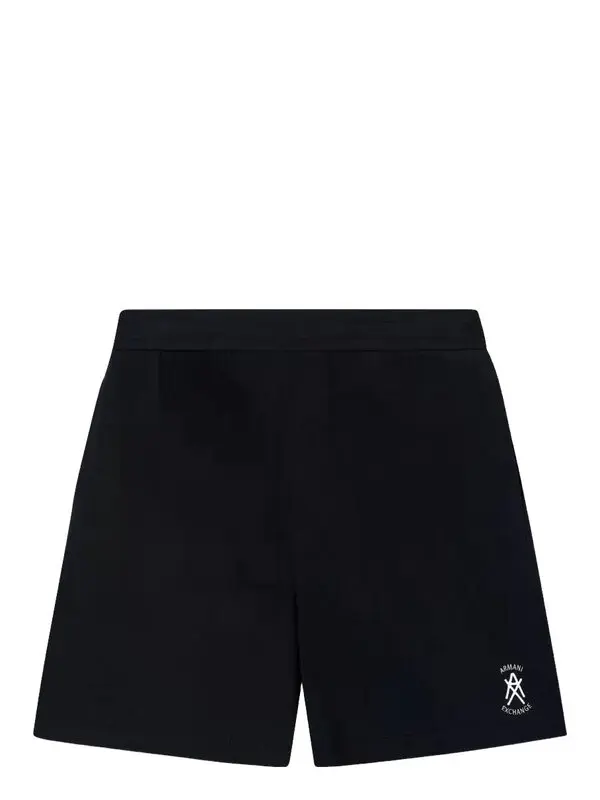 Armani Exchange Logo Detail Shorts - Black