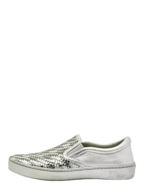 Dior Woven Houndstooth Sneakers - Silver